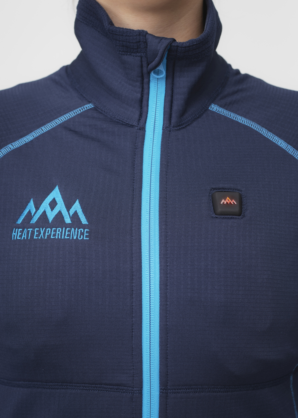 HeatX Heated Grid Fleece Womens XS Blue - Heat Experience